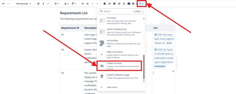 How to Create a Jira Issue in a Confluence Page | The Requirements Engineer
