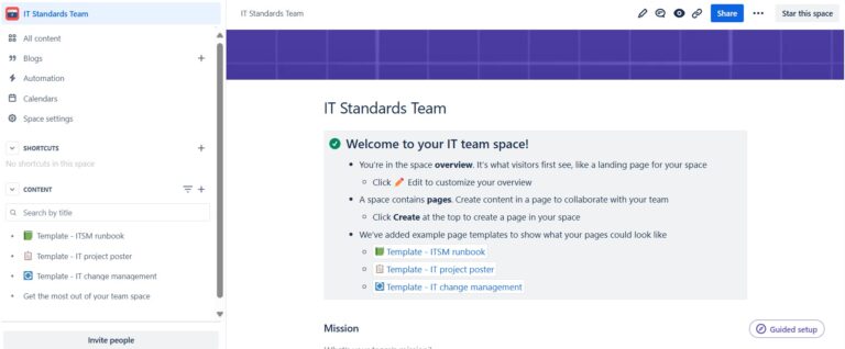 How to Create a Confluence Space from a Template | The Requirements ...