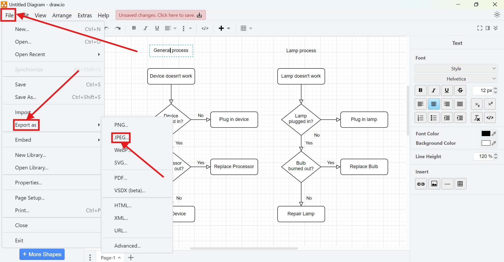 How to Export a Diagram as JPEG in draw.io | The Requirements Engineer