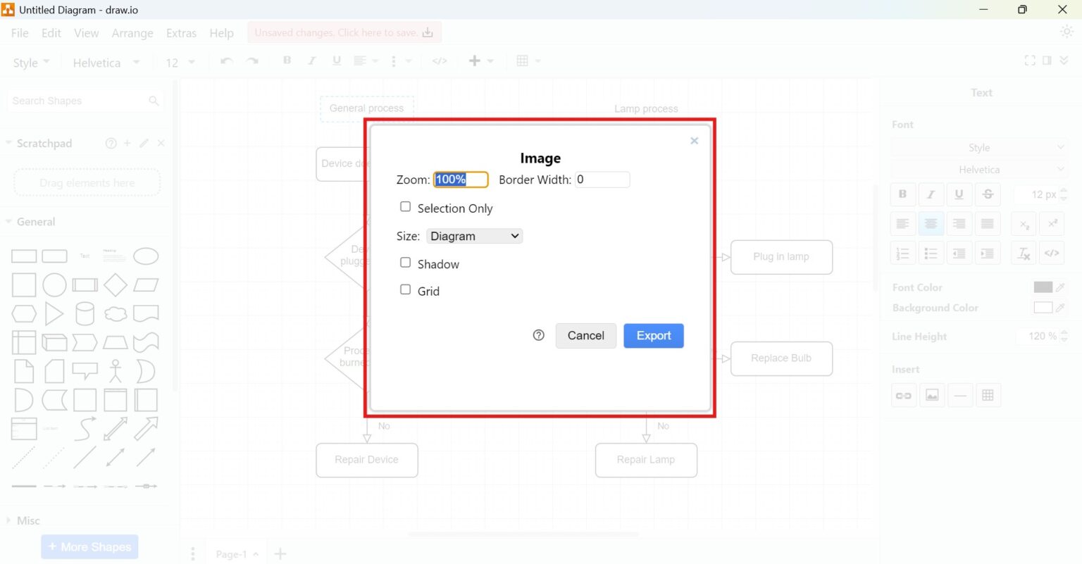 How to Export a Diagram as JPEG in draw.io | The Requirements Engineer