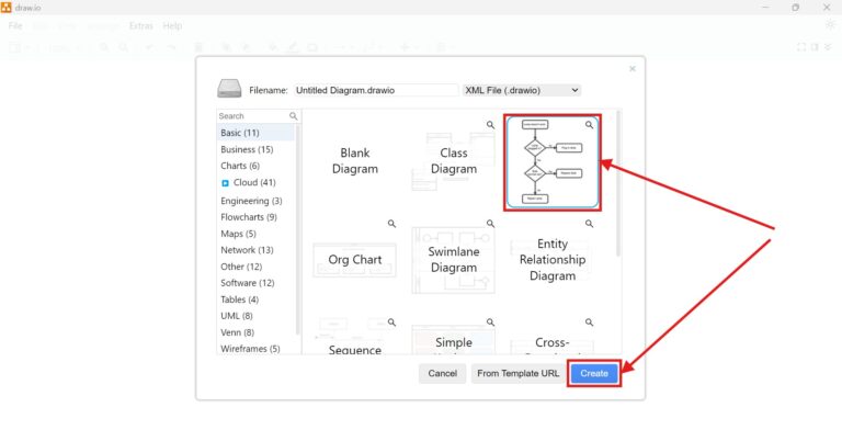 How to Create a Diagram using Templates in draw.io | The Requirements ...