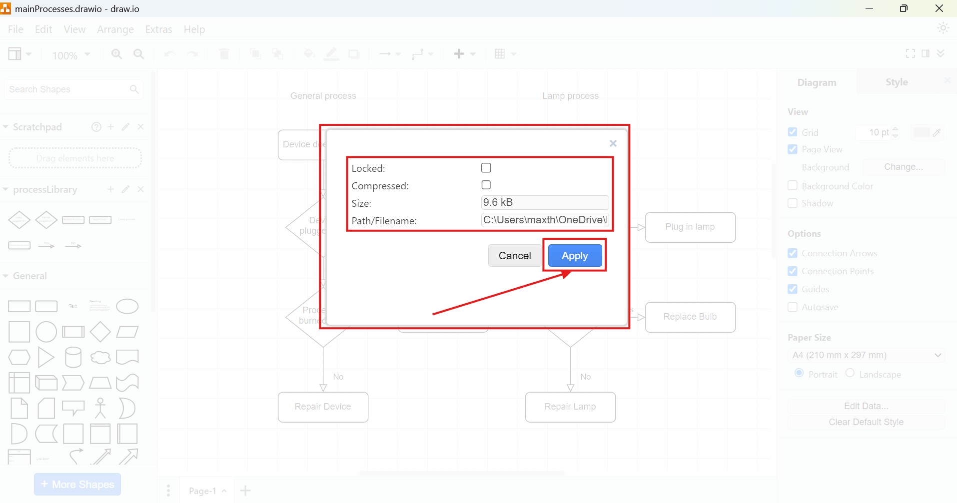 How to Change Draw.io File Properties | The Requirements Engineer
