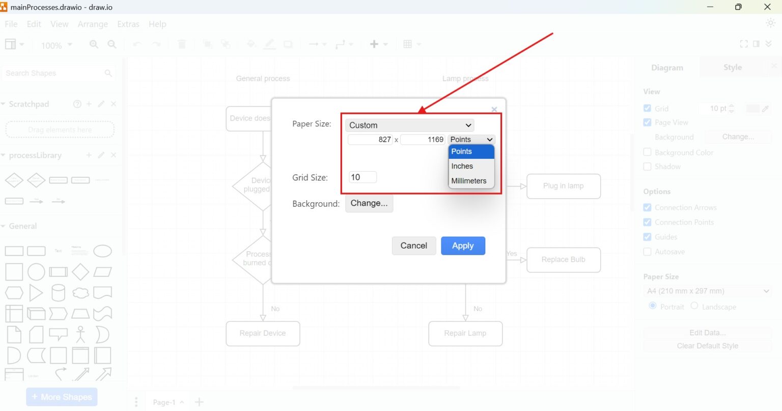 How to Change the Draw.io Page Setup | The Requirements Engineer