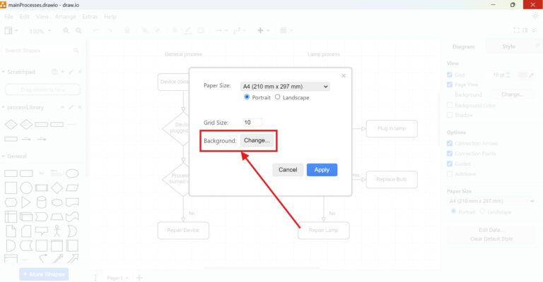 How to Change the Draw.io Page Setup | The Requirements Engineer