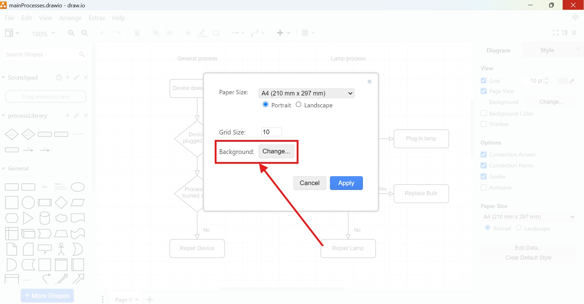 How to Change the Draw.io Page Setup | The Requirements Engineer