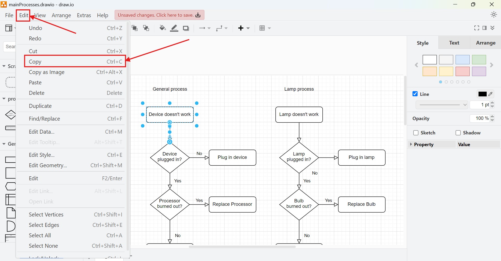 Mastering Cut, Copy, Paste, and Delete in draw.io | The Requirements ...