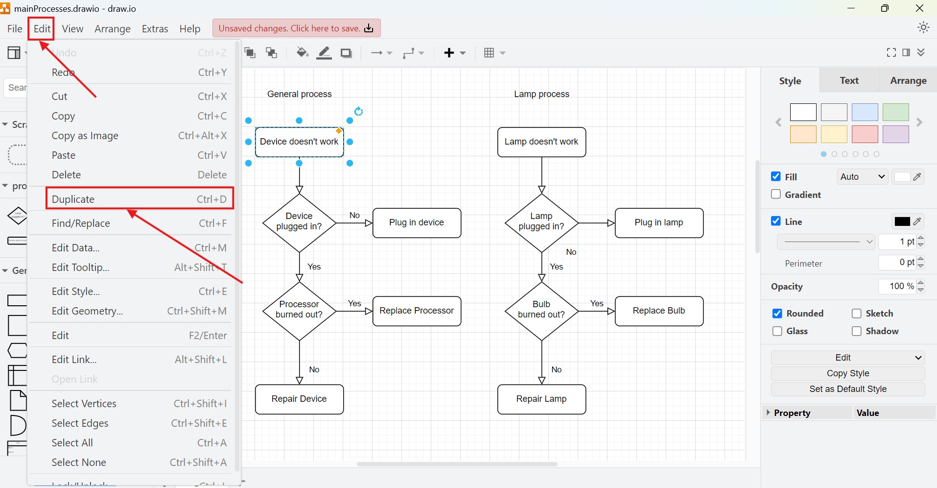 How to Duplicate in draw.io | The Requirements Engineer