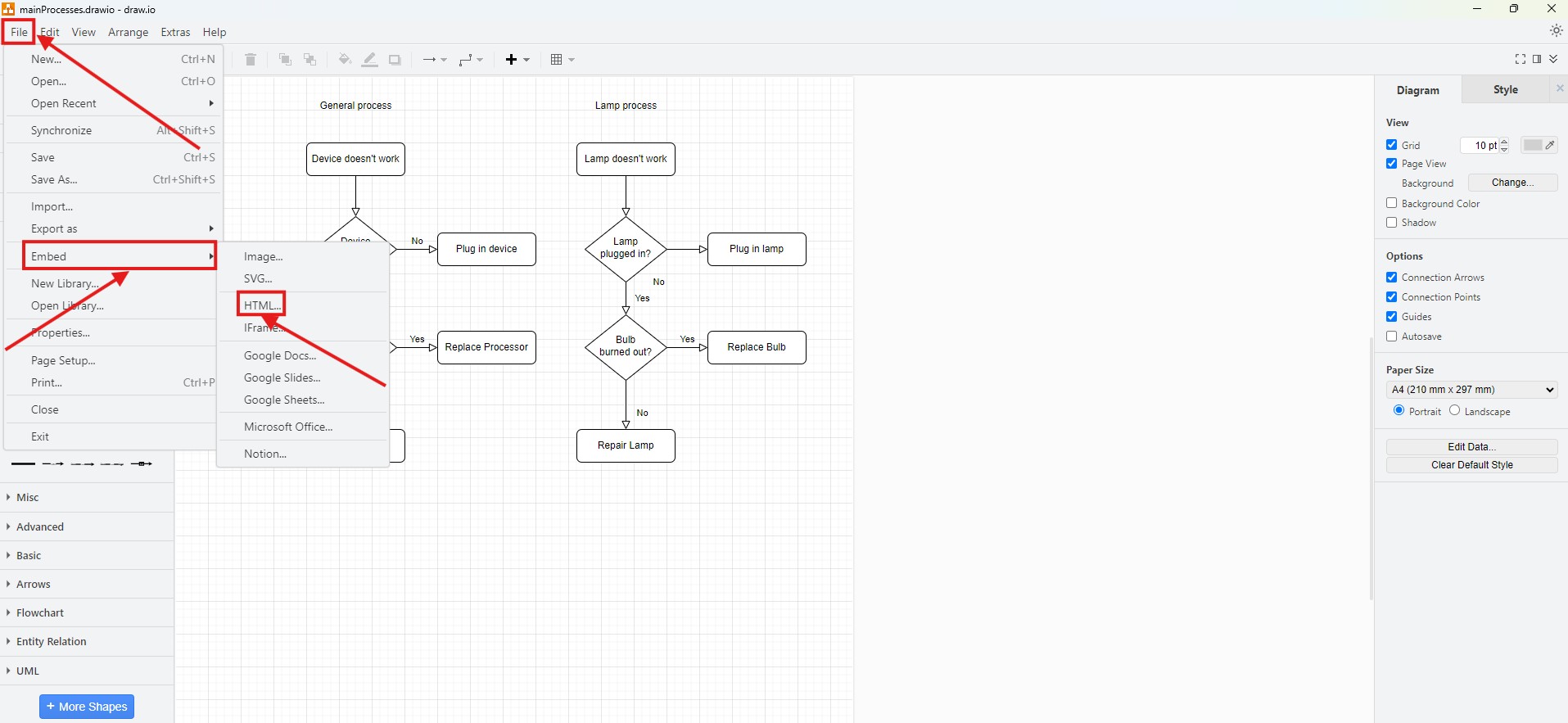 How to Embed a Draw.io Diagram with HTML | The Requirements Engineer