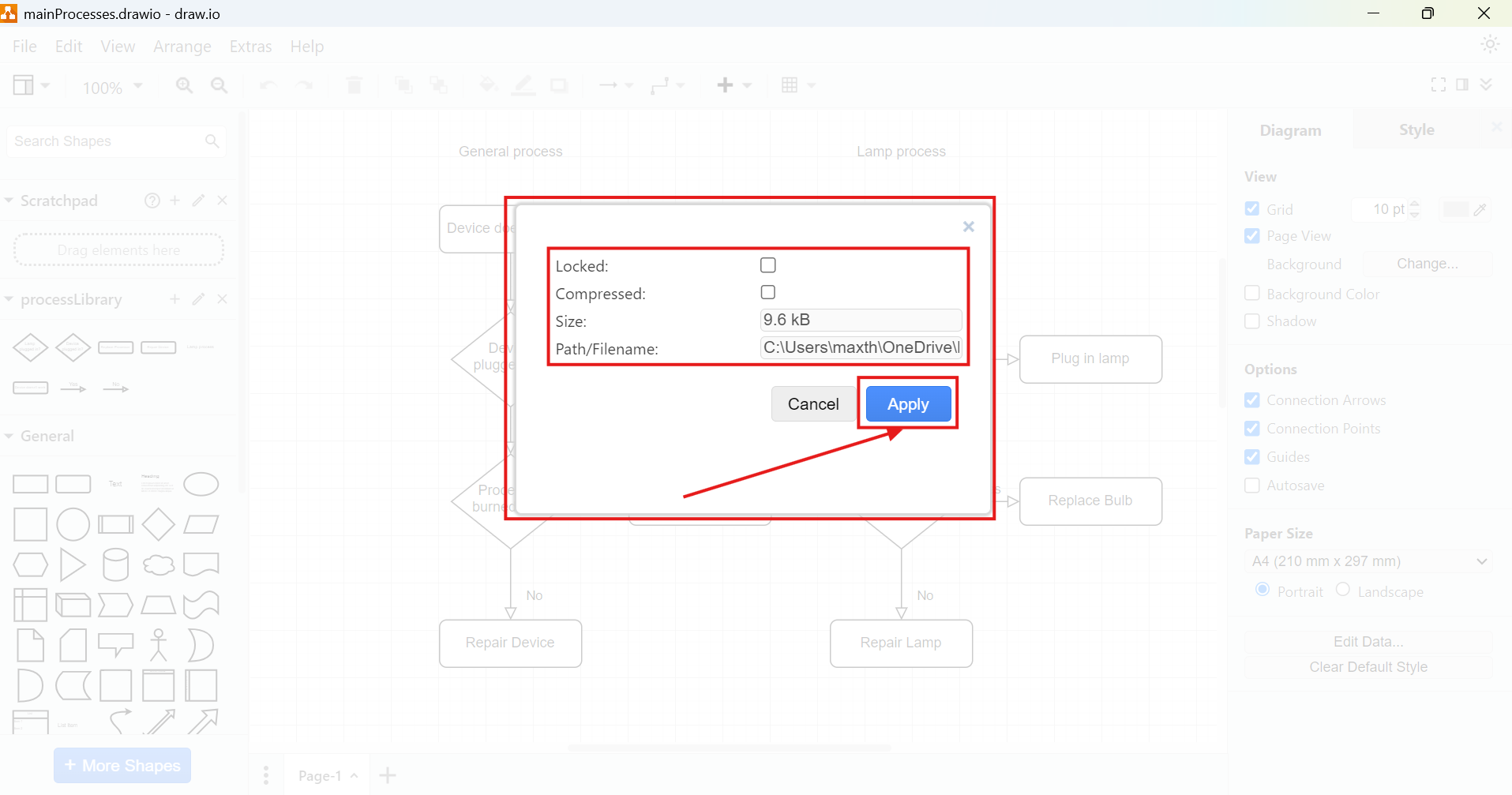 How to Change Draw.io File Properties | The Requirements Engineer