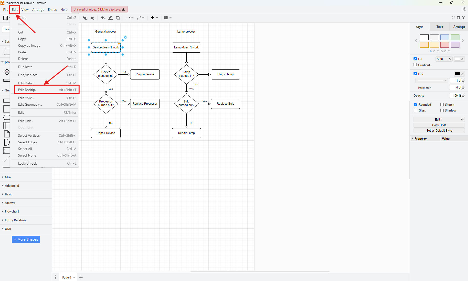 How to Edit Tooltip in draw.io: A Simple Guide | The Requirements Engineer