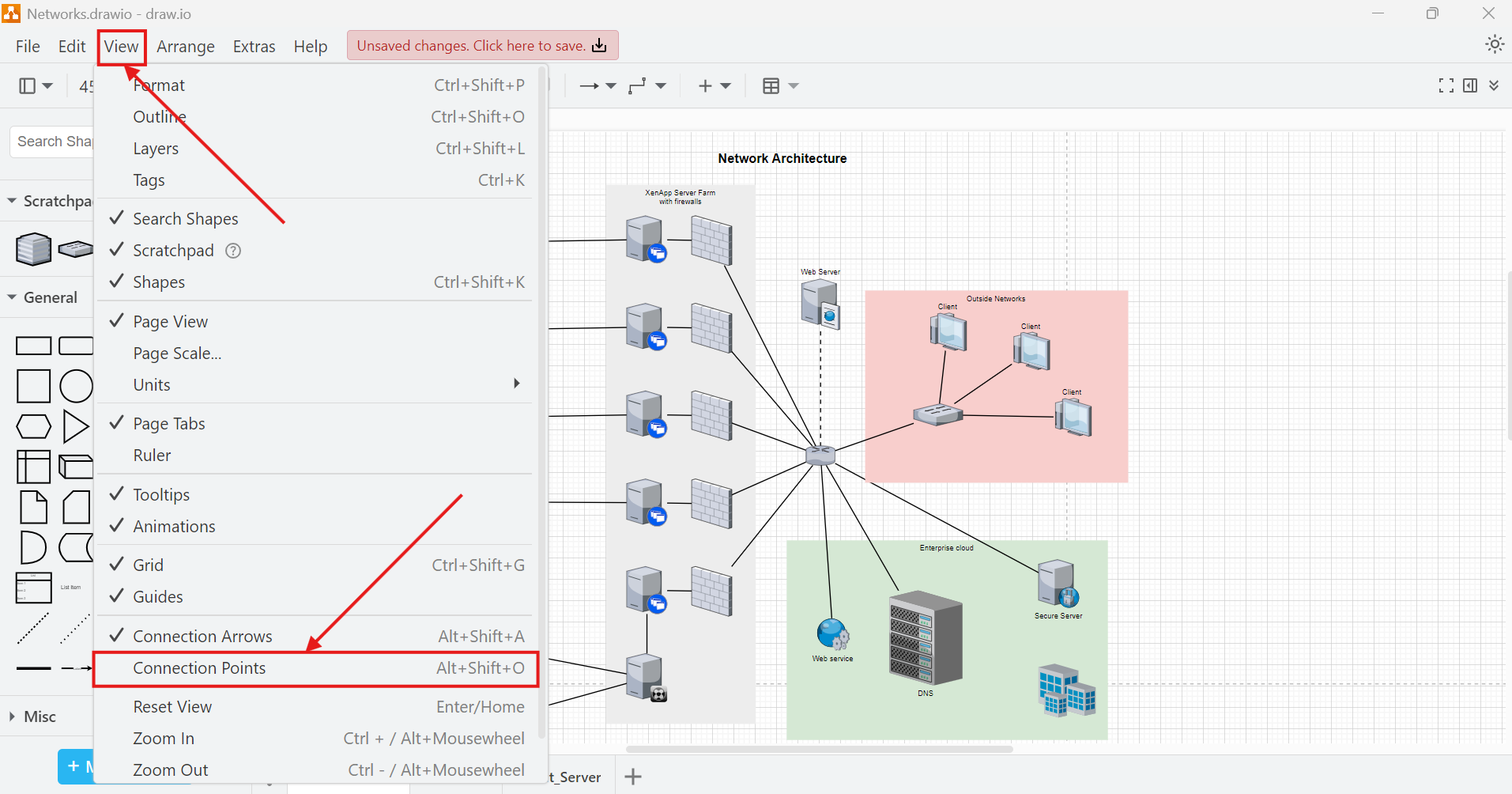 Connection Arrows and Points in draw.io | The Requirements Engineer