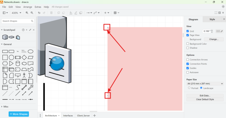 Connection Arrows and Points in draw.io | The Requirements Engineer