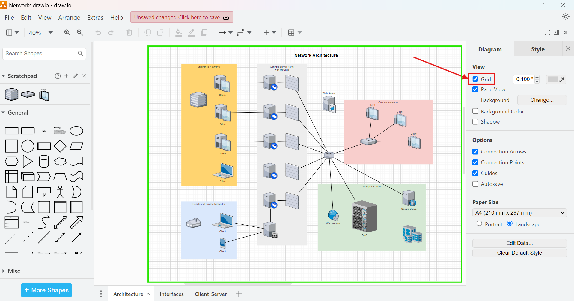 How to Activate the Grid View in draw.io | The Requirements Engineer