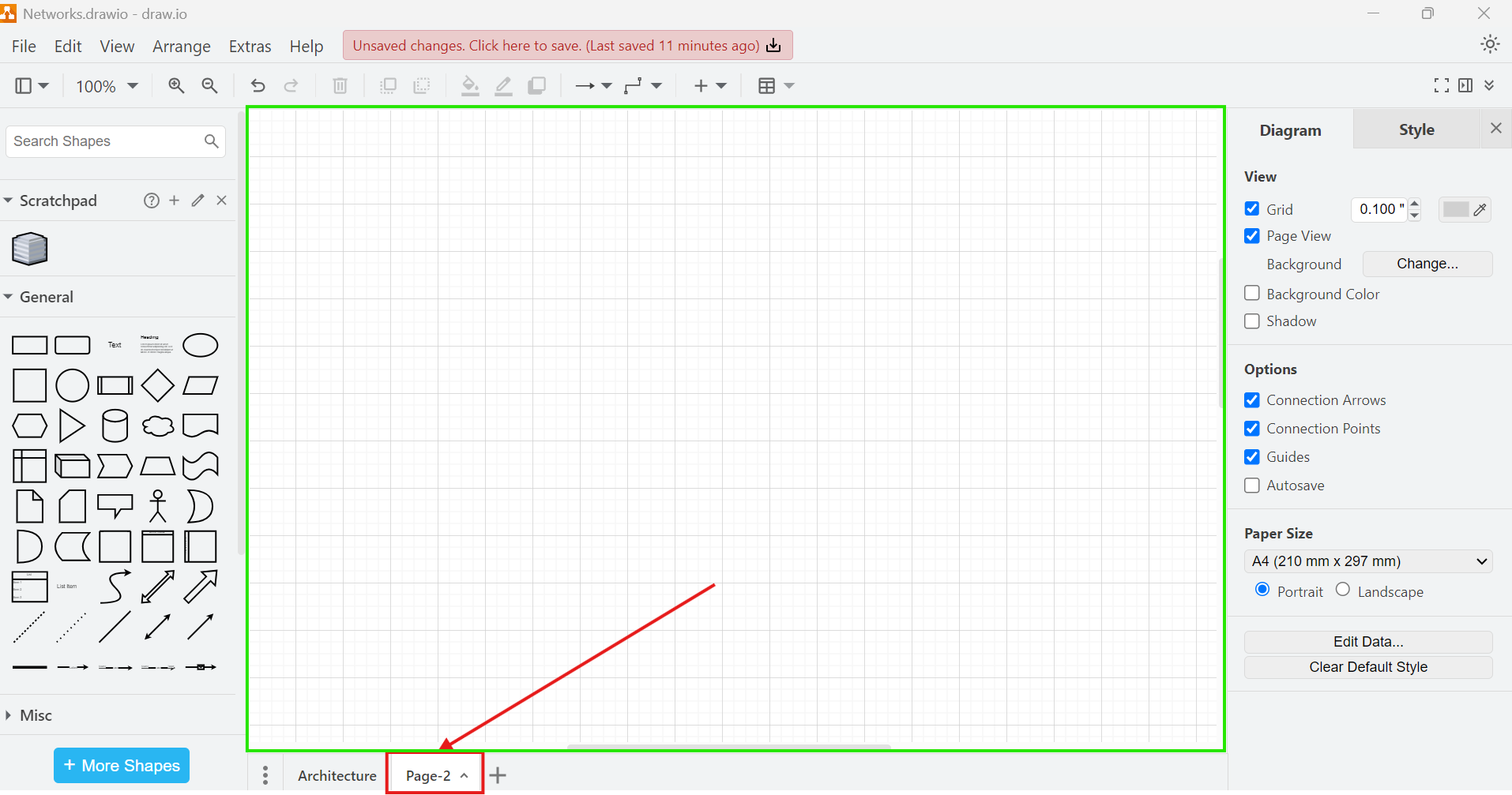 Adding and Using a New Page Tab in draw.io | The Requirements Engineer
