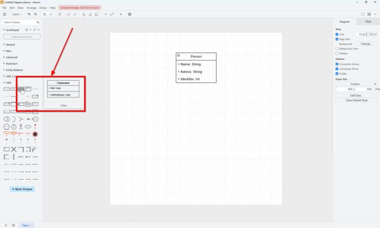 How to Build a UML Class Diagram with draw.io | The Requirements Engineer