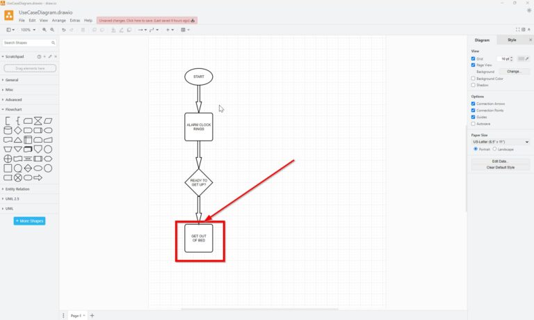 How to Create a Flowchart Example with draw.io | The Requirements Engineer